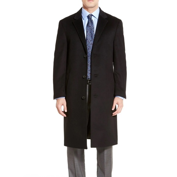 Pronto Uomo | Jackets & Coats | Pronto Uomo Mens Wool Black Overcoat ...
